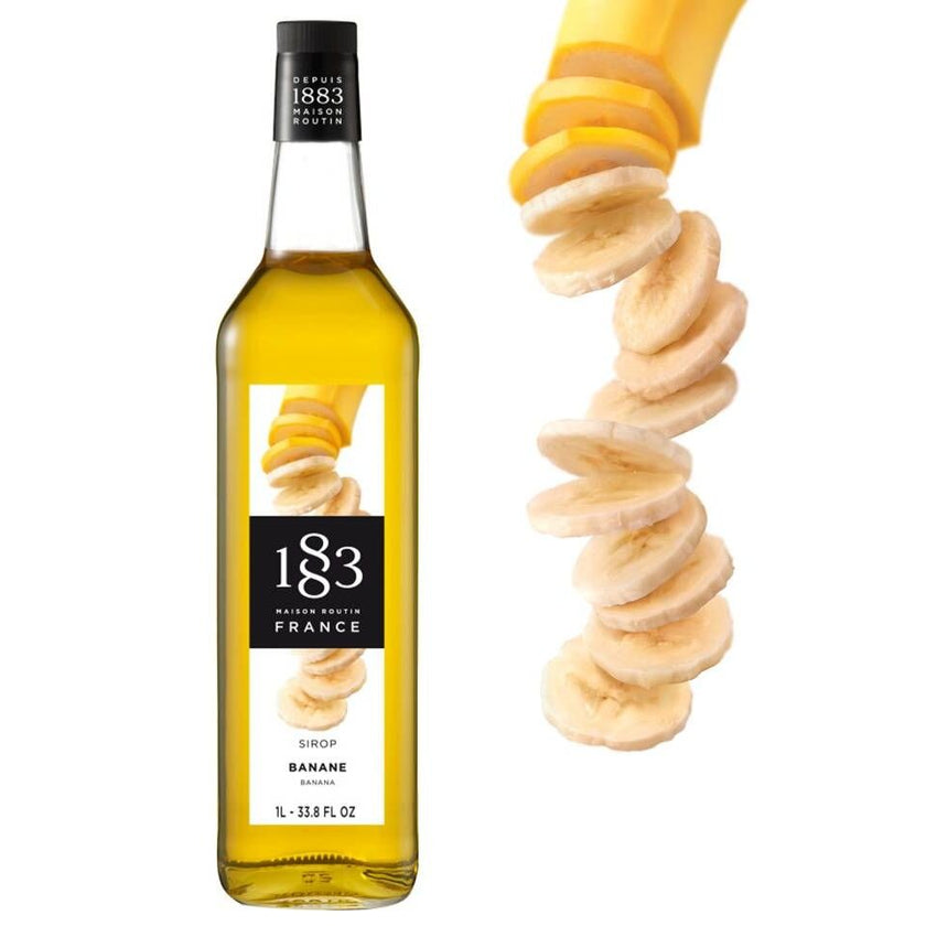 1883 Maison Routin 1883 Banana Syrup | 1 Litre Glass Bottle – A1 Coffee