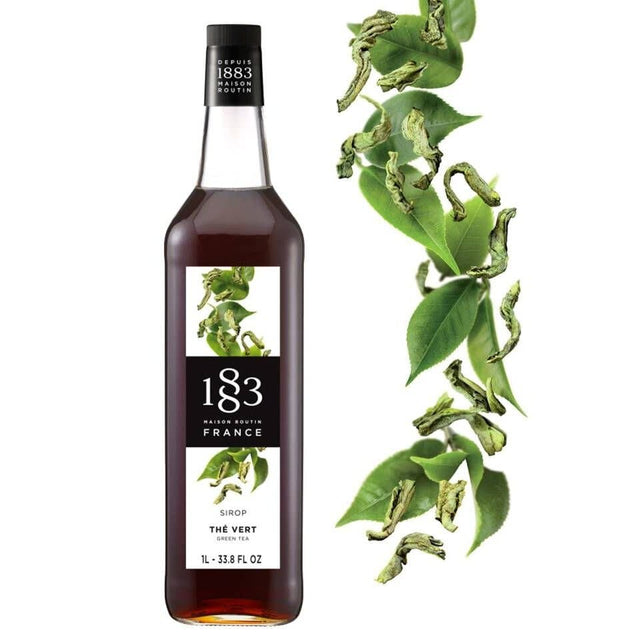 1883 Maison Routin Green Tea Syrup | 1 Litre Glass Bottle – A1 Coffee