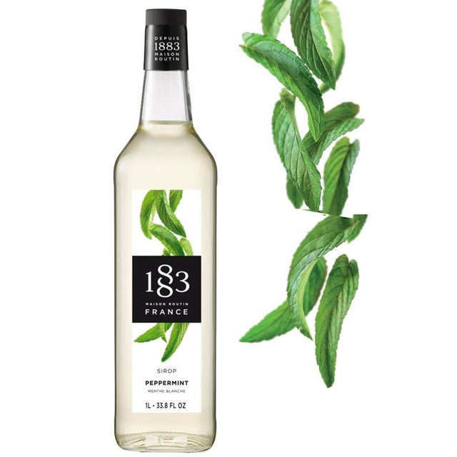 1883 Maison Routin Peppermint Syrup | 1 Litre Glass Bottle – A1 Coffee