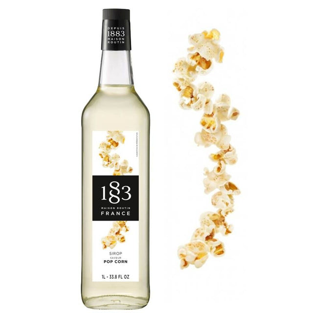 1883 Maison Routin Popcorn Syrup | 1 Litre Glass Bottle – A1 Coffee