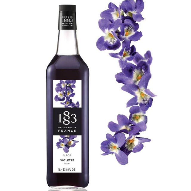1883 Maison Routin Violet Syrup | 1 Litre Glass Bottle – A1 Coffee