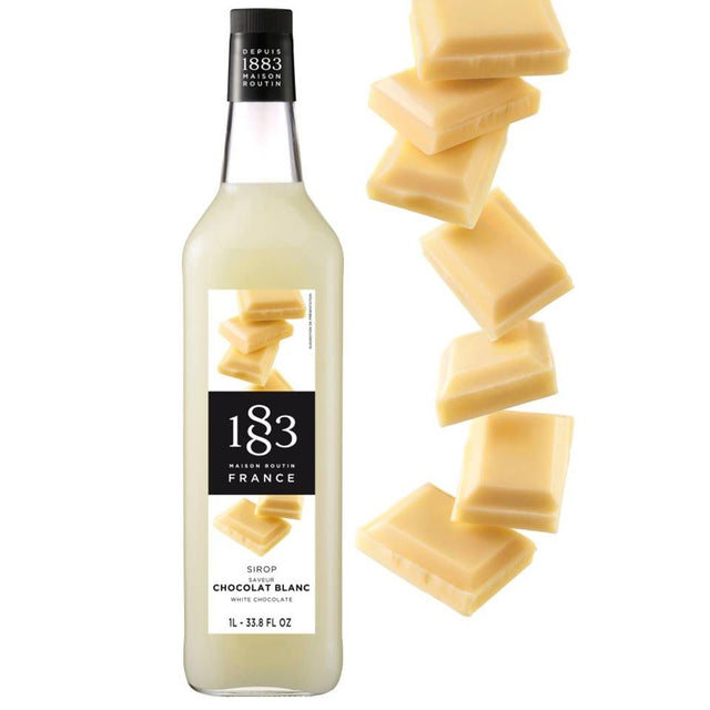1883 Maison Routin White Chocolate Syrup | 1 Litre Glass Bottle – A1 Coffee