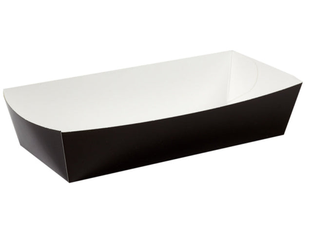 7 x 5 Inch Black Cardboard Food Trays | 250 – A1 Coffee