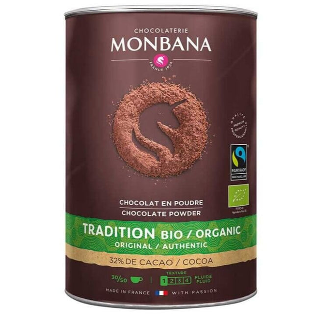 Monbana Organic Fairtrade Hot Chocolate | 1kg Tin – A1 Coffee