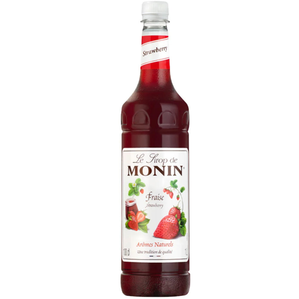 Monin Strawberry Syrup | 1 Litre Plastic Bottle – A1 Coffee