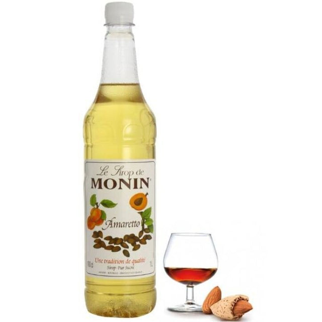 Monin Amaretto Flavour Syrup | 1 Litre Plastic Bottle – A1 Coffee