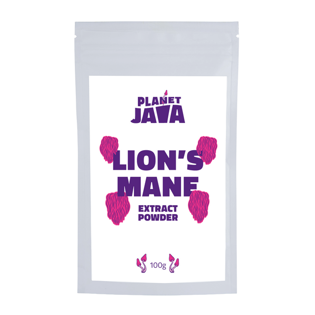 Planet Java Lion's Mane Extract | 100g Resealable Pouch – A1 Coffee