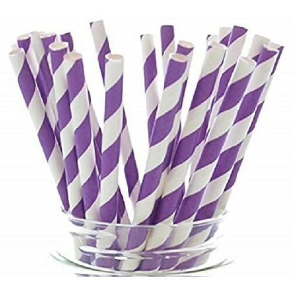 Purple & White Paper Straws | Biodegradable Drinking Straws – A1 Coffee