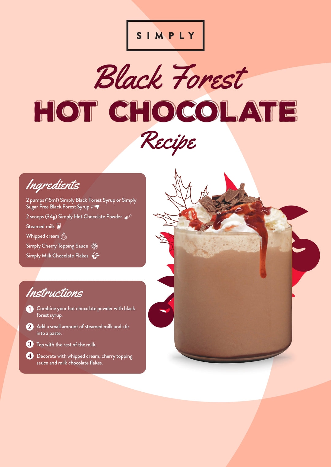 IBC Simply Black Forest Syrup | 1 Litre Bottle – A1 Coffee