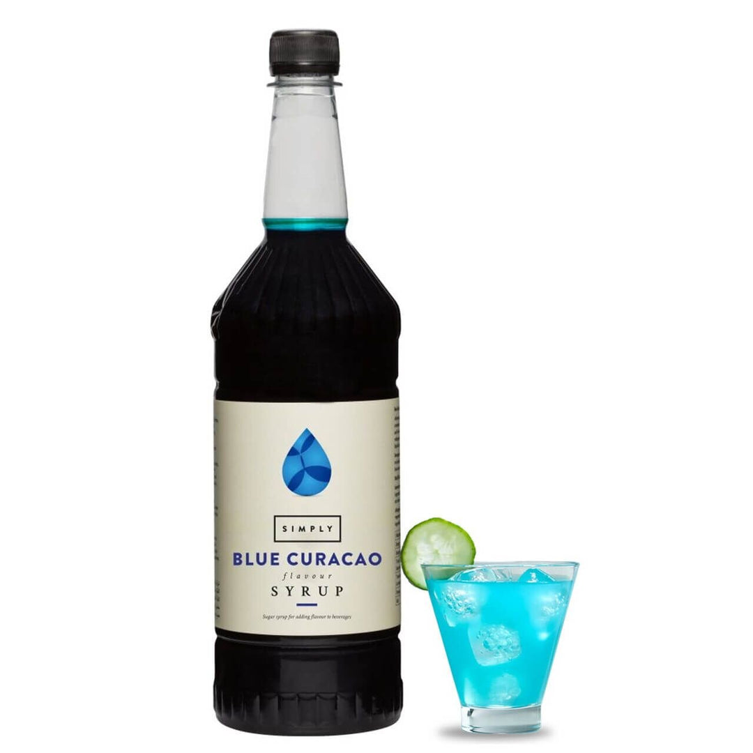 Simply Blue Curacao 1 Litre Flavour Syrup | Syrup for Cocktails – A1 Coffee