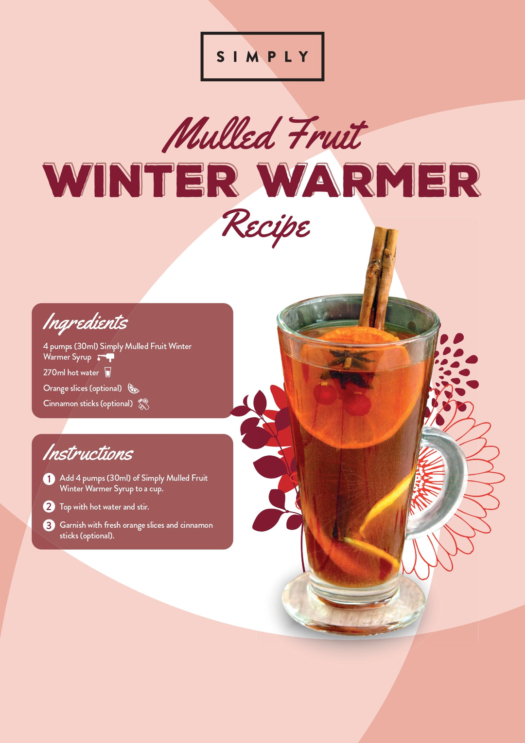 Simply Mulled Fruit Winter Warmer Syrup | 1 Litre Bottle – A1 Coffee