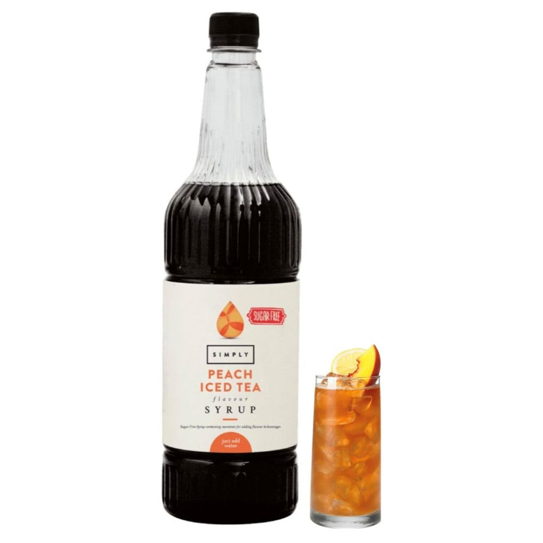 Simply Sugar Free Peach Iced Tea Flavour Syrup | 1 Litre – A1 Coffee