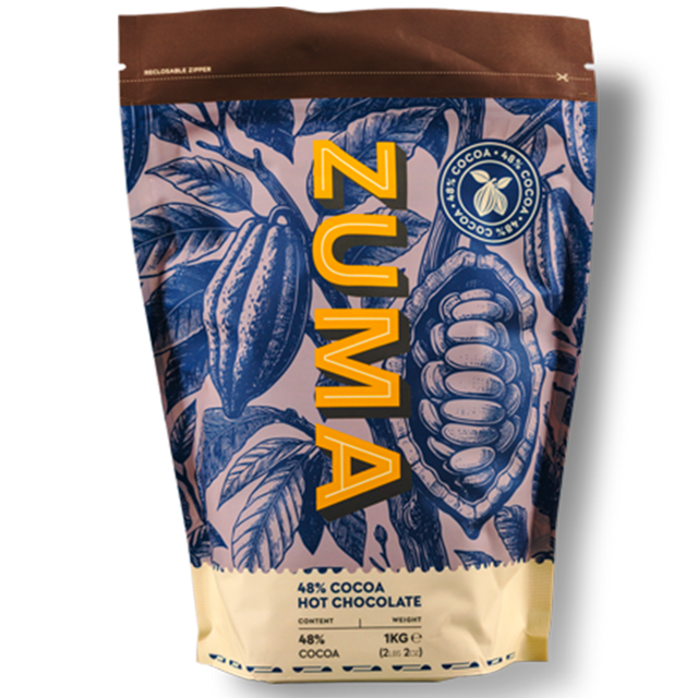 Zuma 48% Cocoa Hot Chocolate Powder | 8 x 1kg Bags – A1 Coffee