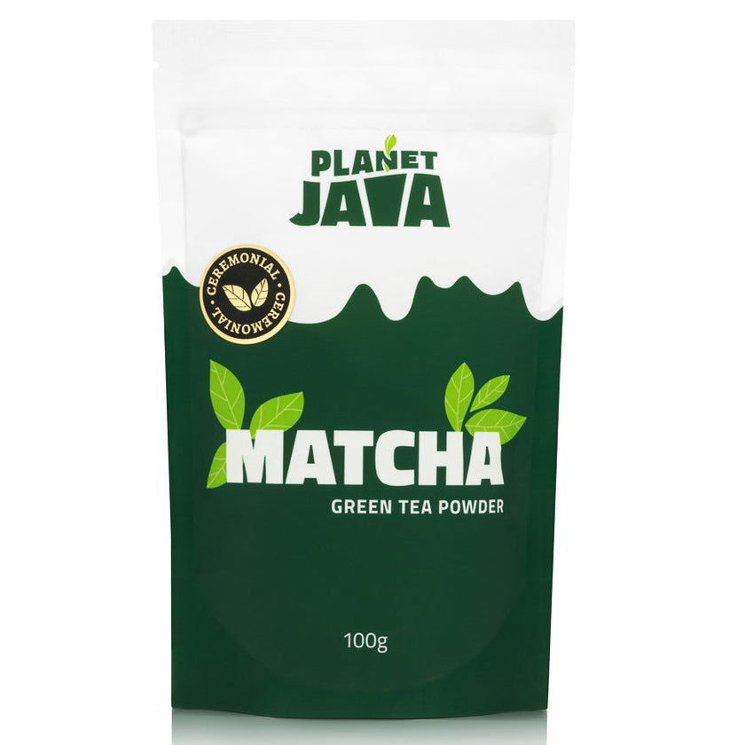 Planet Java Ceremonial Grade Matcha | 100g Resealable Pouch – A1 Coffee