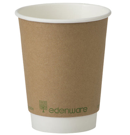 12oz Compostable Double Wall Edenware Coffee Cups | Pack of 100 – A1 Coffee