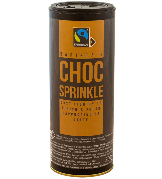 Fairtrade Chocolate Powder Shaker / Sprinkler Tub | 200g – A1 Coffee
