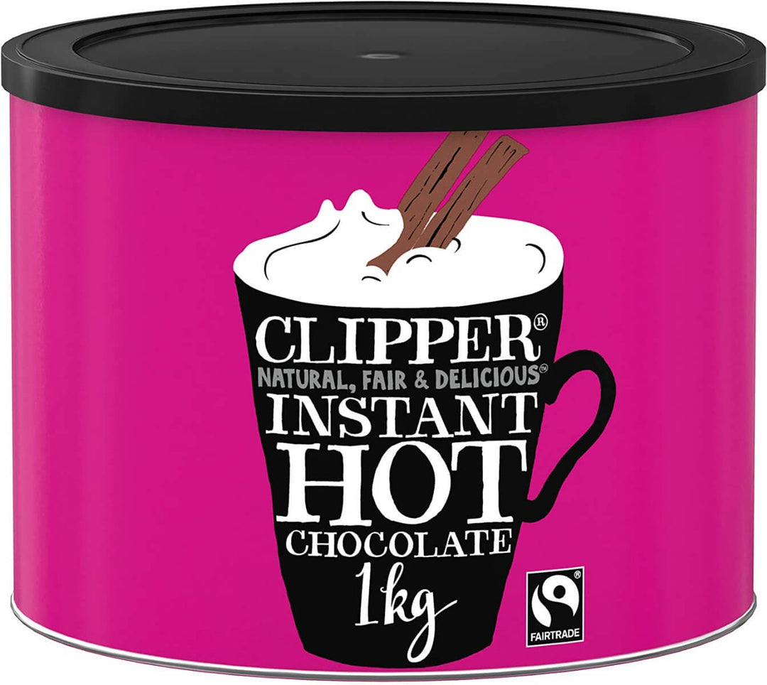 Clipper Fairtrade Velvety Hot Chocolate Tub | 1Kg – A1 Coffee
